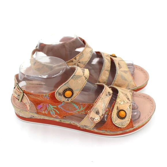 L'ATISTE | Shoes | Lartiste Spring Step Sandals 4 Womens 9 Beige Floral ...